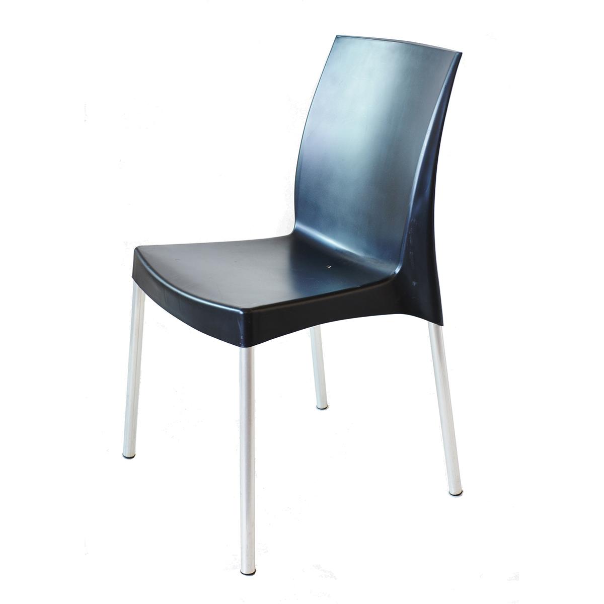 Cadeira Valentina Pés Em Alumínio Polido - Aramuni