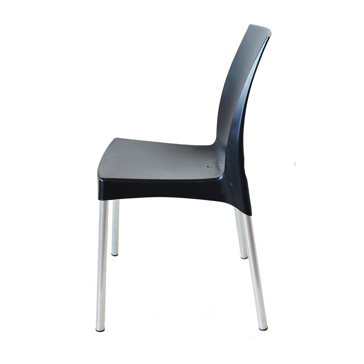 Cadeira Valentina Pés Em Alumínio Polido - Aramuni